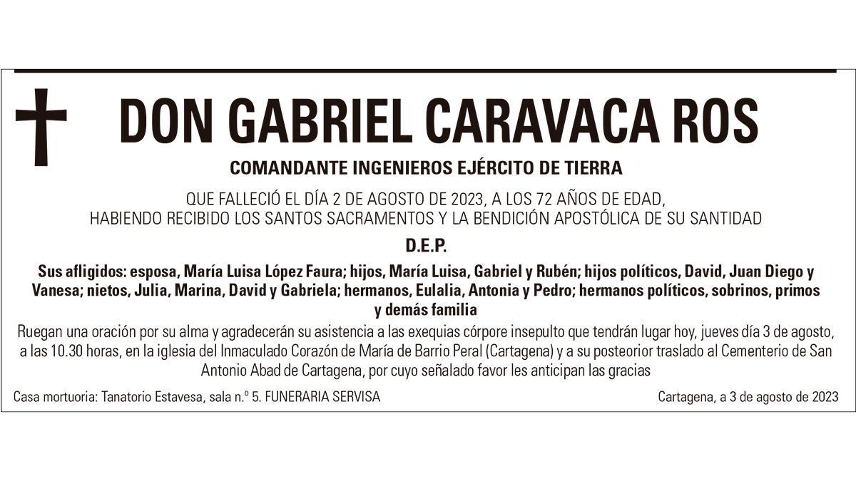 D. Gabriel Caravaca Ros