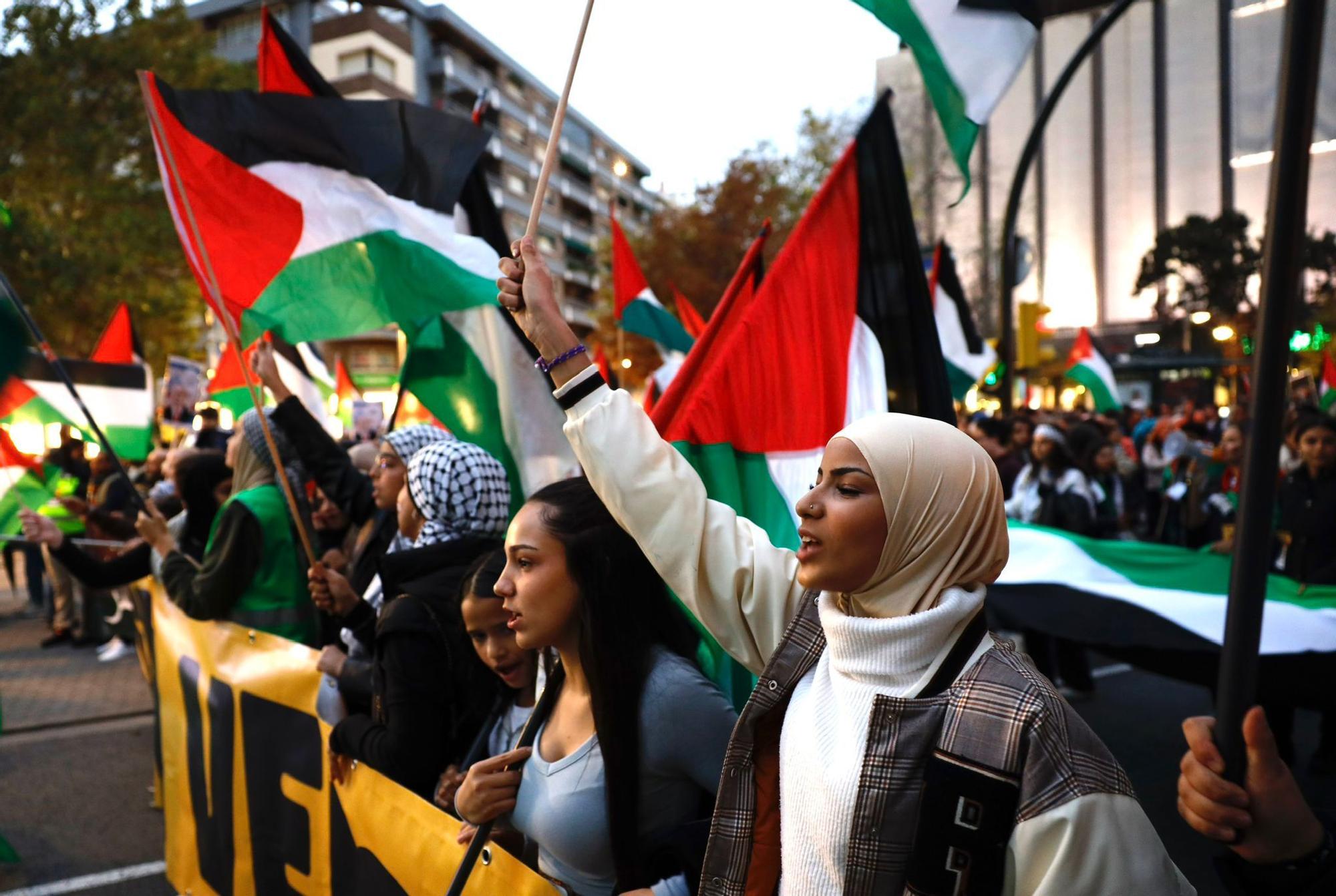 Así ha sido la manifestación en apoyo a Palestina por las calles de ...