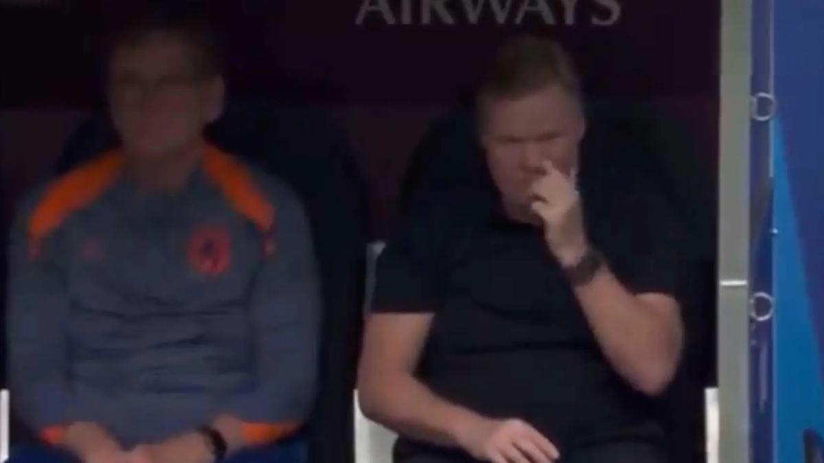 EURCOPA 2024: Vídeo de Koeman sacándose un moco durante el Polonia - Países Bajos