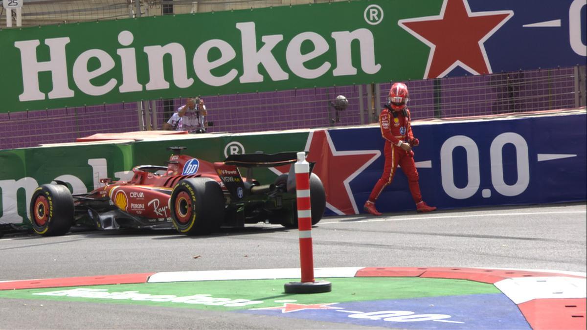 F1 | Leclerc 'estrena' el muro en Bakú