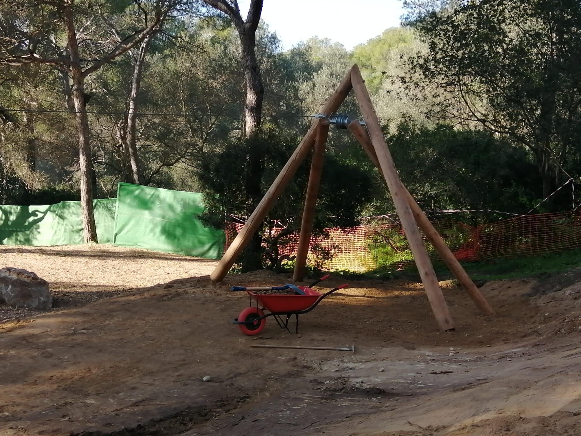 Recta final del parque de aventuras de Bellver - Diario de Mallorca