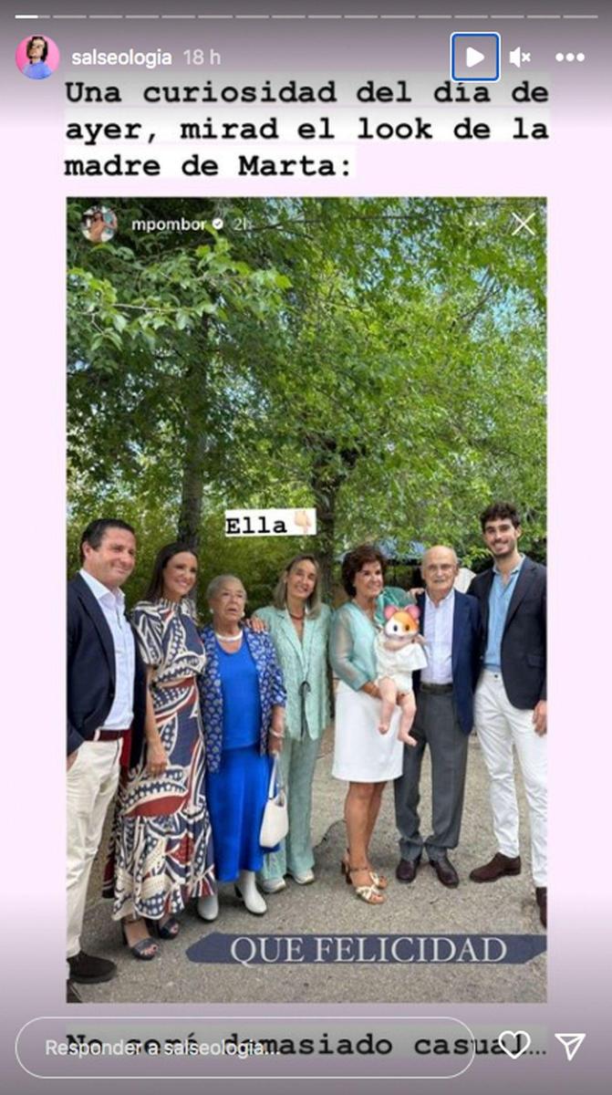 María Pombo, pillada por la petaca... Y el traje reciclado de su madre ...
