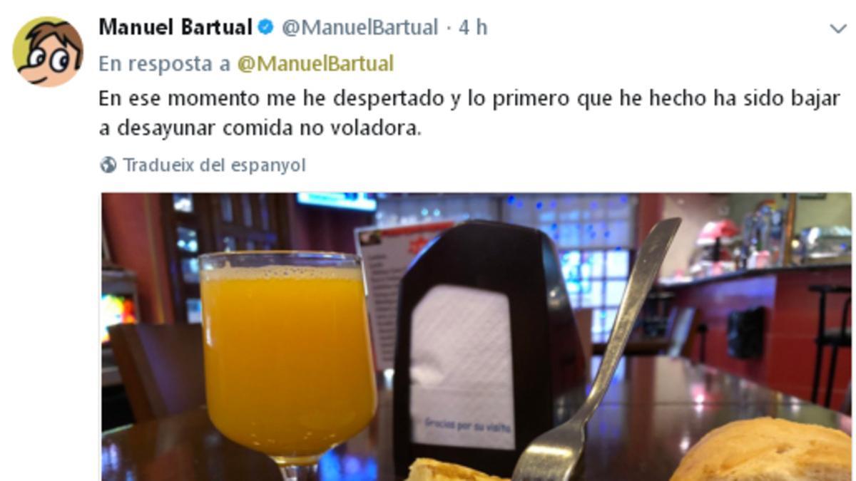 A Manuel Bartual le vuelven a pasar cosas raras en Twitter