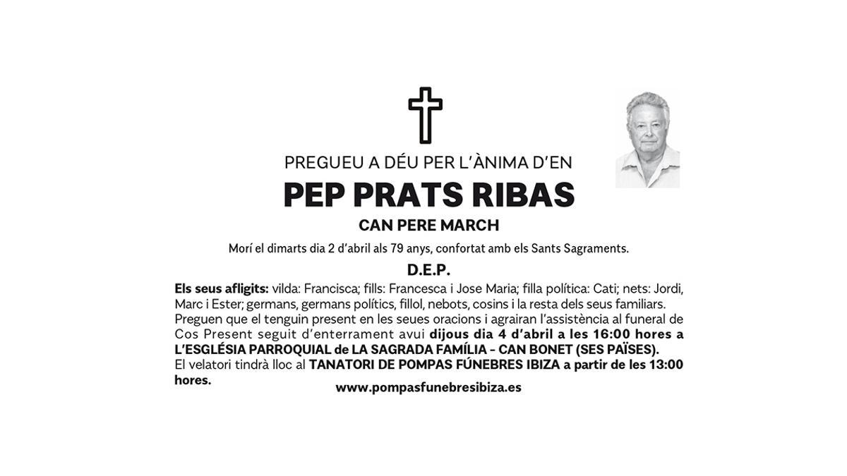 Esquela Pep Prats Ribas