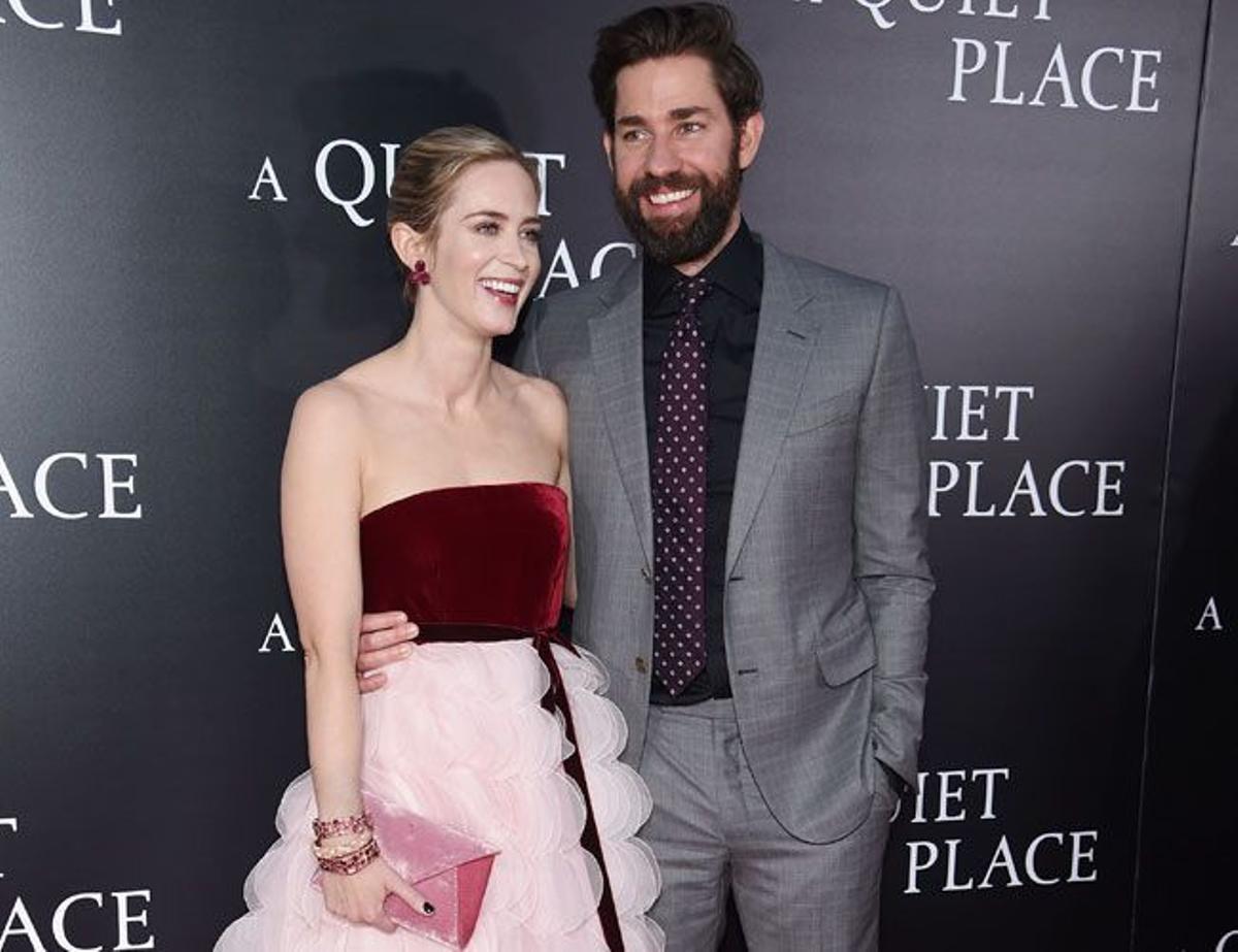 Emily Blunt y John Krasinski en el estreno de 'A quiet place' - Woman