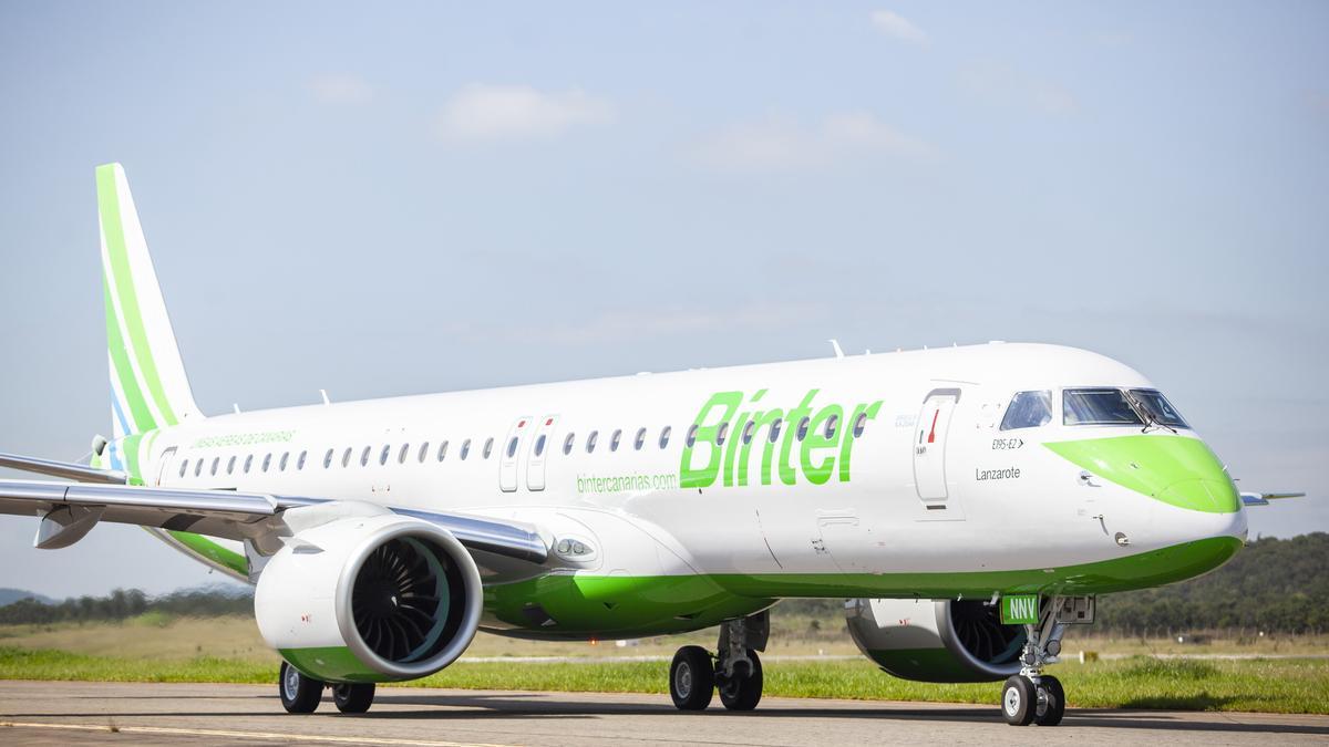 Binter recibe su cuarto avión Embraer E195-E2