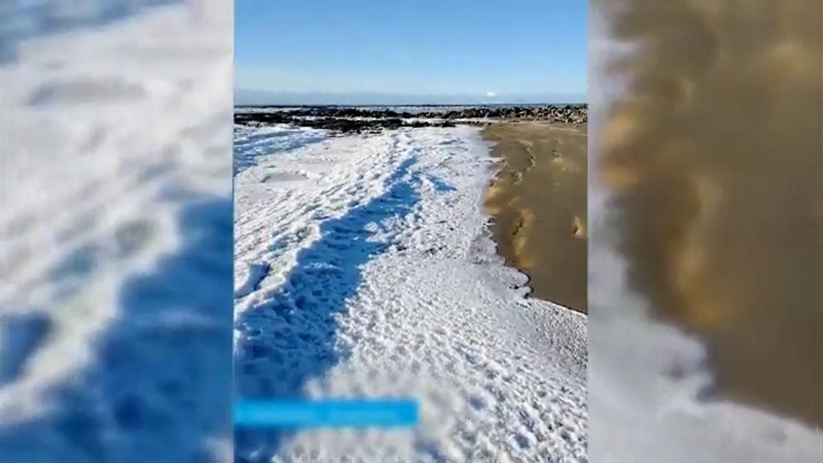 MAR CONGELADO | Impactante imagen del mar completamente congelado