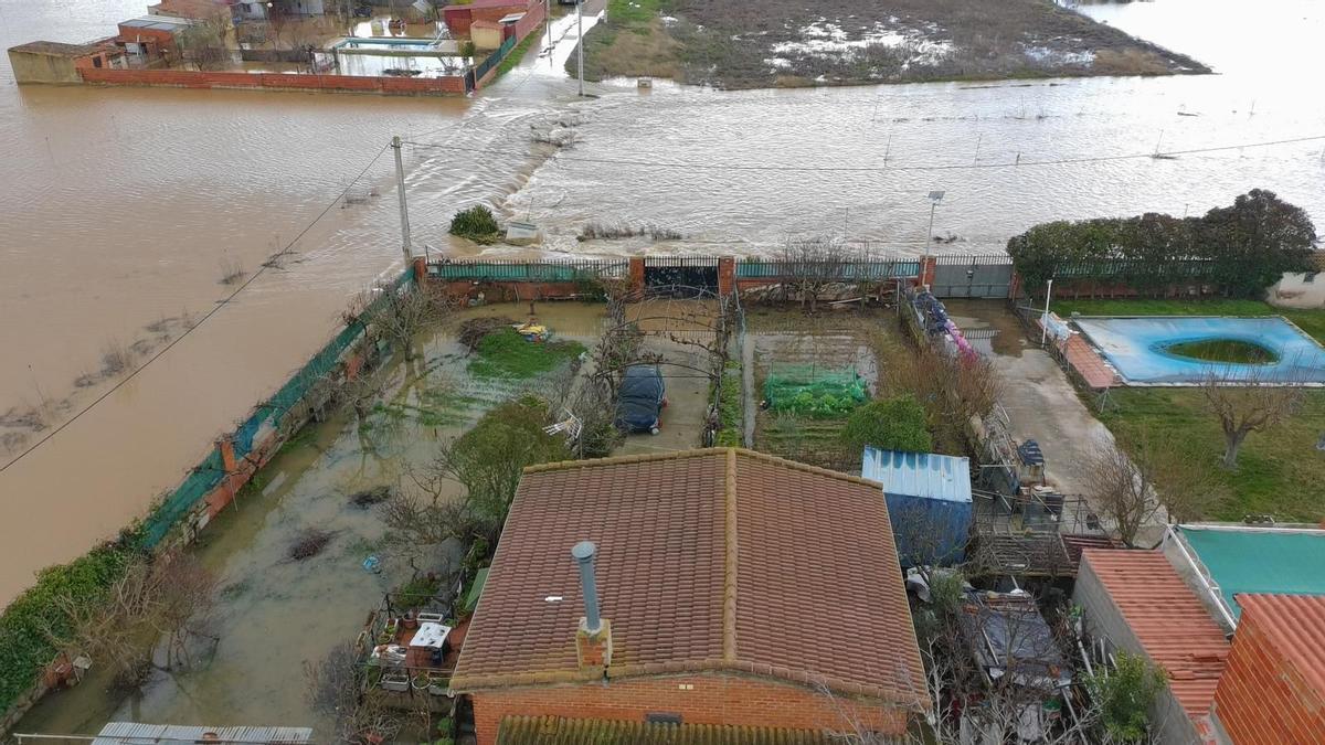 Impresionantes imágenes de la crecida del Duero en La Rinconada