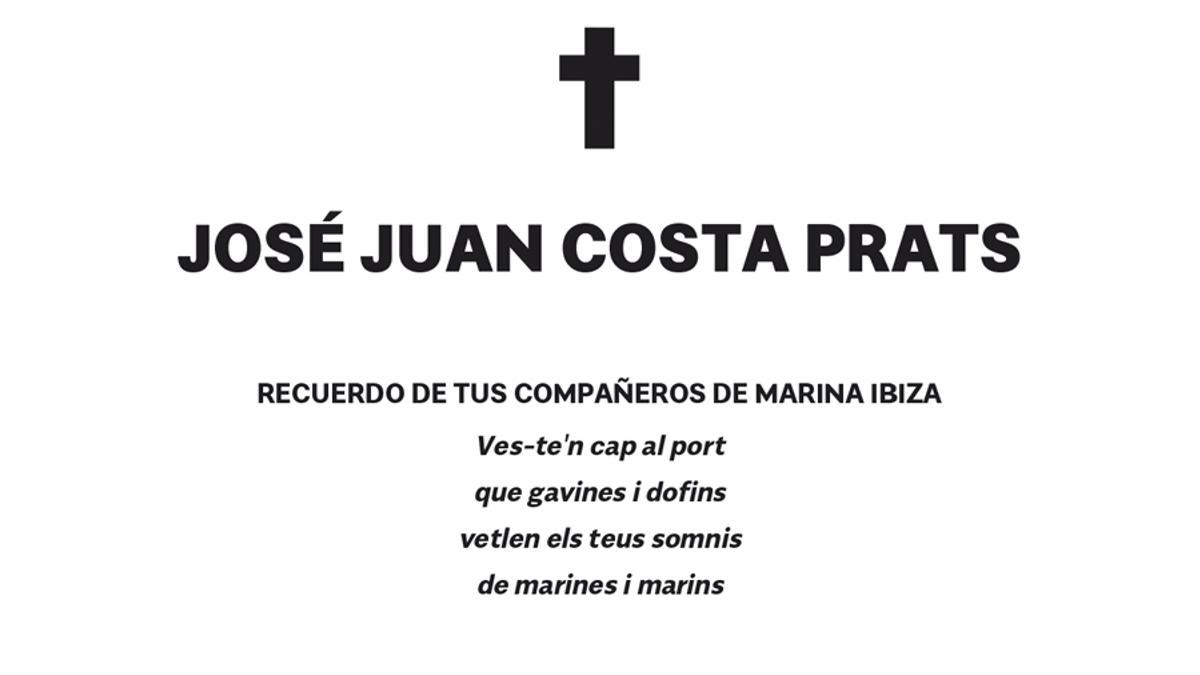 Esquela José Juan Costa Prats - Marina Ibiza