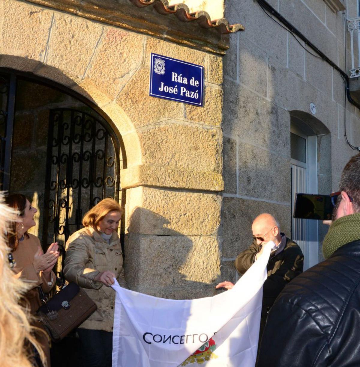CALLE EN HONOR A JOSÉ PAZÓ EN MOAÑA: Descubrimiento de la placa