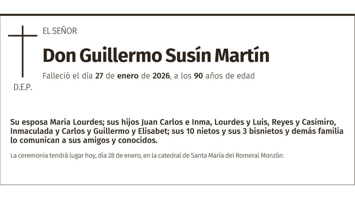 Don Guillermo Susín Martín