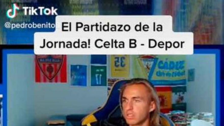 Pedro Benito, ‘tiktoker’ y delantero del Sanse