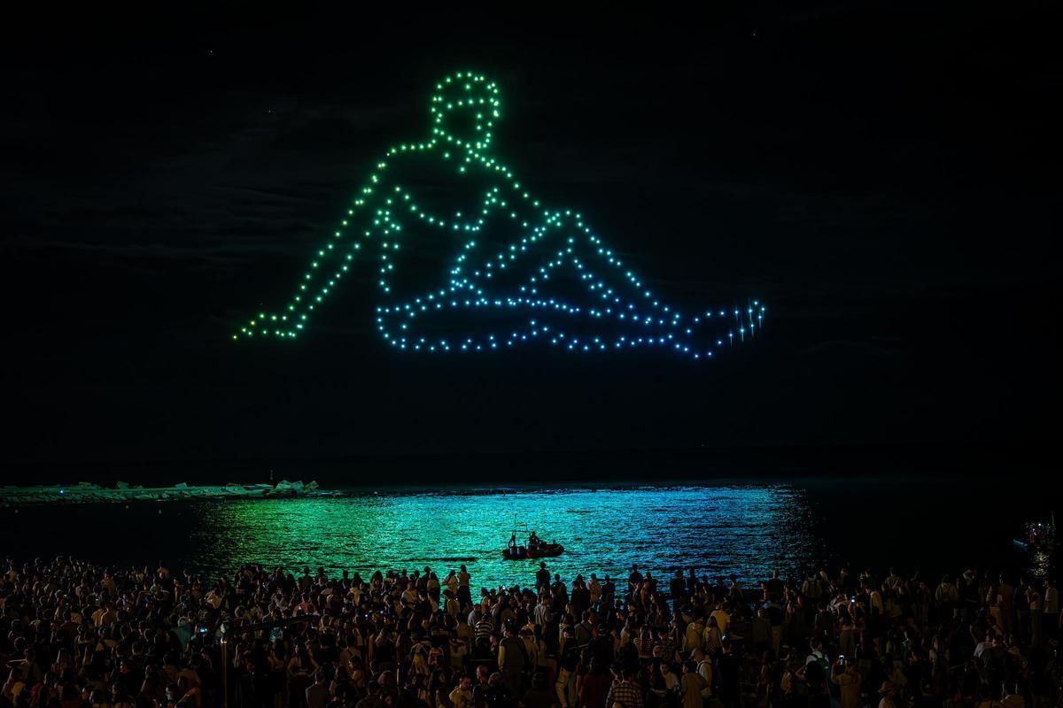 Así fue el show de drones de la Mercè 2024 en Bogatell