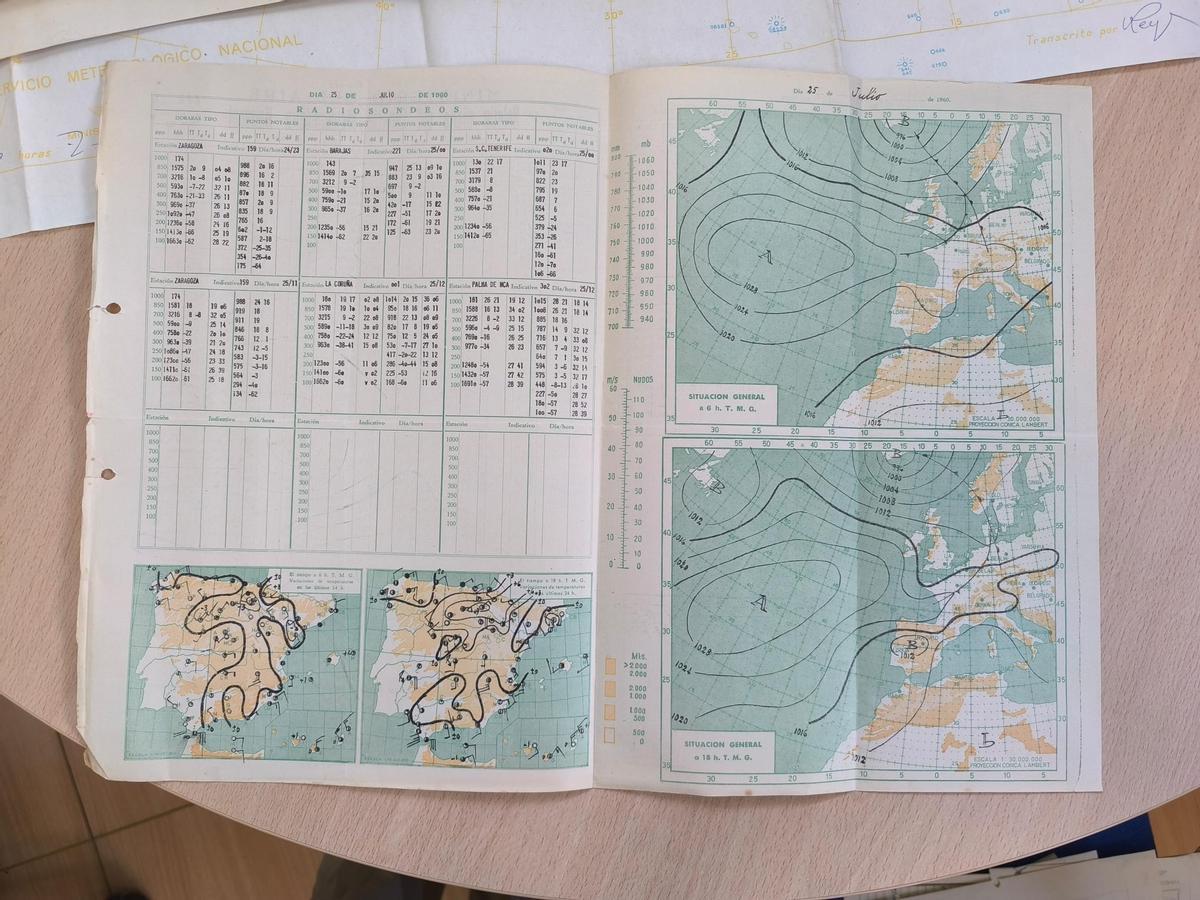 El mapa del tiempo, a papel y boli: los 10.000 archivos meteorológicos ...