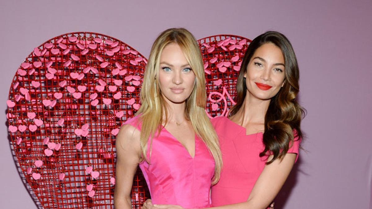 Candice Swanepoel Y Lily Aldrige De Rosa En San Valentín Para Victoria 1894