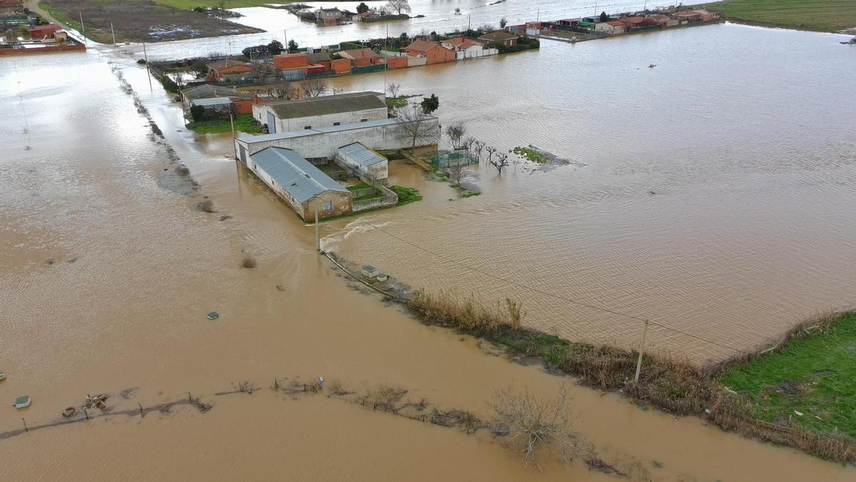 Impresionantes imágenes de la crecida del Duero en La Rinconada