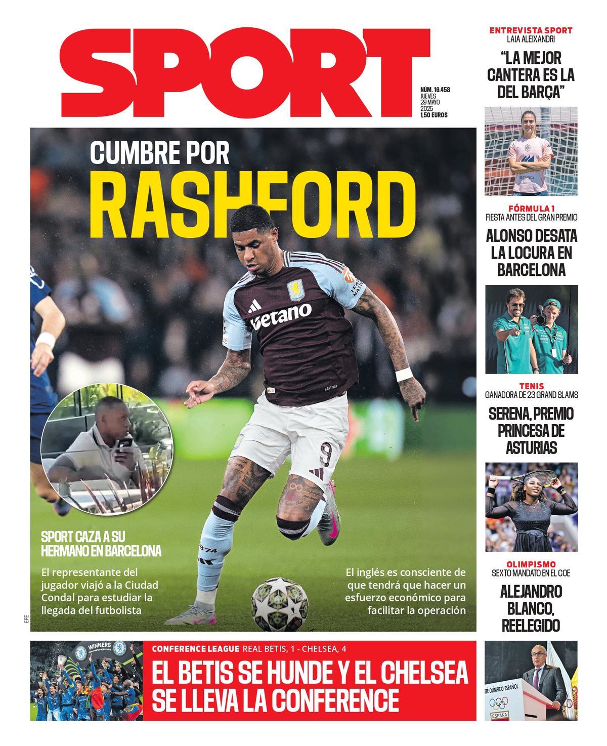 Comunicación | La portada de SPORT de hoy jueves, 29 de mayo de 2025