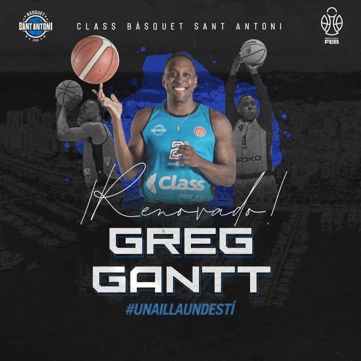 El escolta norteamericano Greg Gantt seguirá defendiendo la camiseta ...
