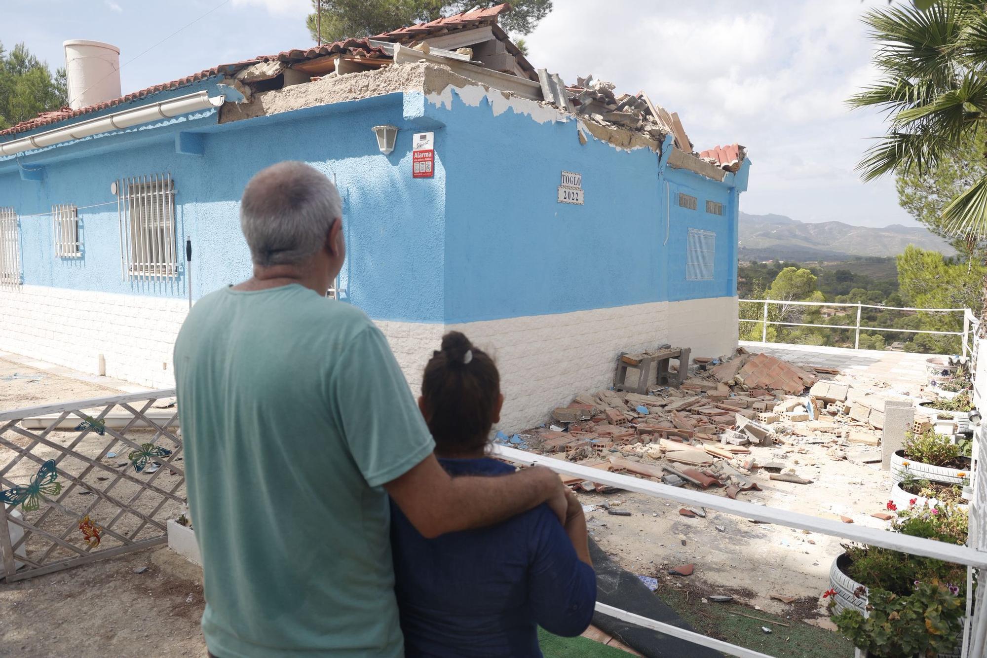 Así ha quedado la casa derrumbada en Macastre