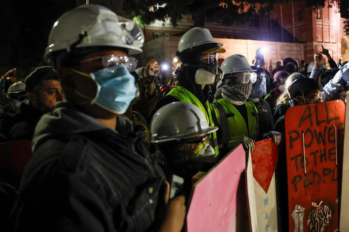 Máxima tensión en el campamento de manifestantes propalestinos de la ...