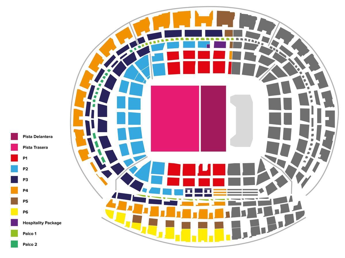 MAPA CIVITAS METROPOLITANO SPRINGSTEEN | Entradas para los dos conciertos de Bruce Springsteen ...