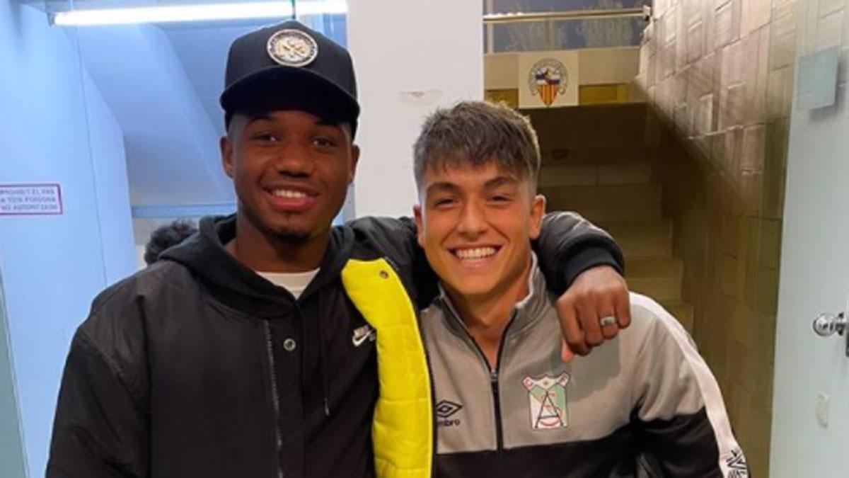 Ansu Fati vio a su amigo Miguelete en Sabadell
