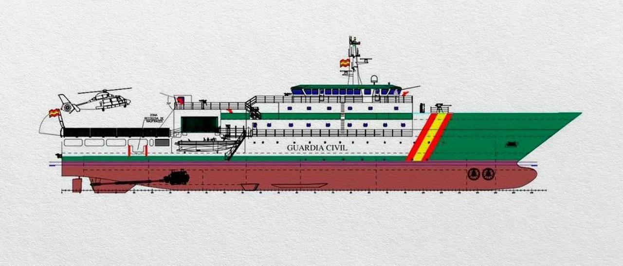 Con helipuerto y más de 75 metros de eslora: así será el nuevo buque ...