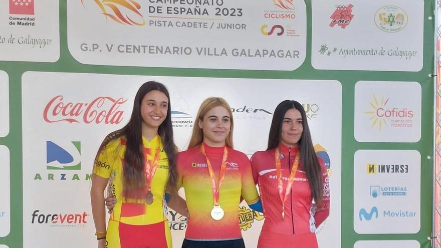 Plata y bronce para la ejeana María Caraballo en el Nacional de pista