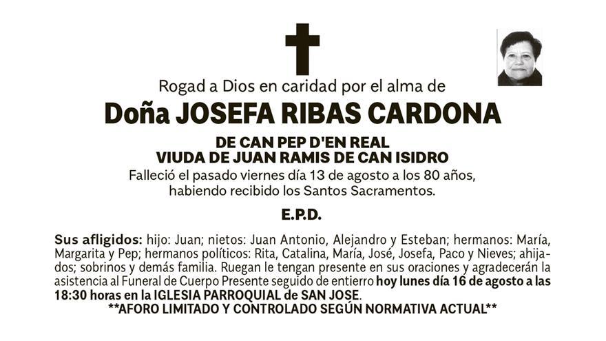 Esquela Josefa Ribas Cardona - Diario de Ibiza