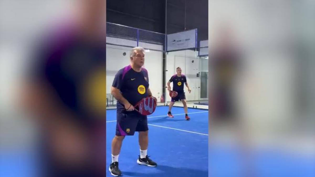 LAPORTA PÁDEL | Laporta se prepara para la final de la Supercopa ...