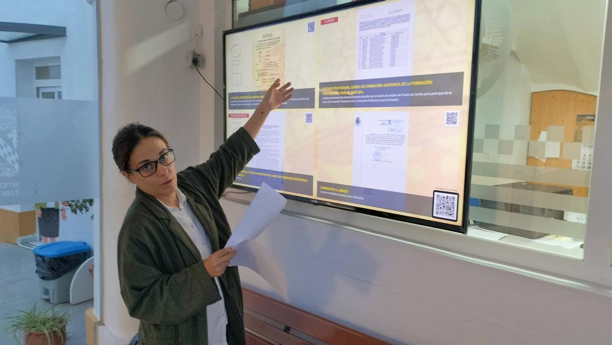 El ayuntamiento de Monesterio instala un tablón de anuncios digital