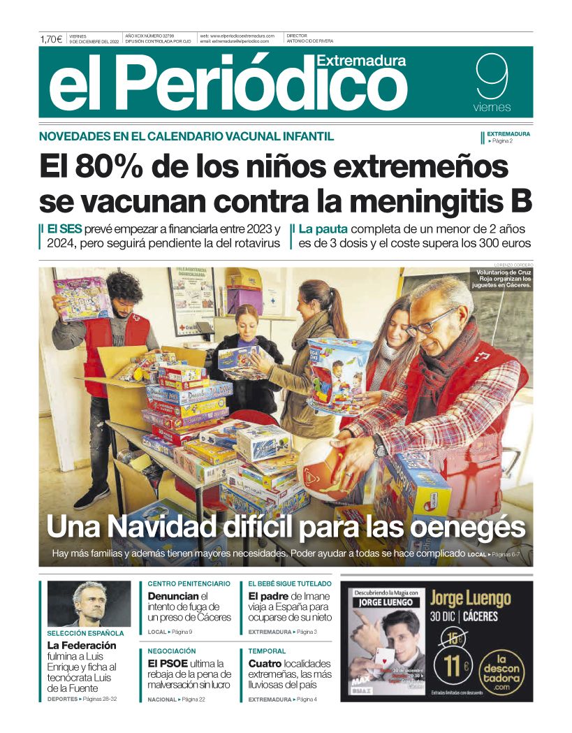 Consulta la portada correspondiente al día 9 de diciembre de 2022 - El ...