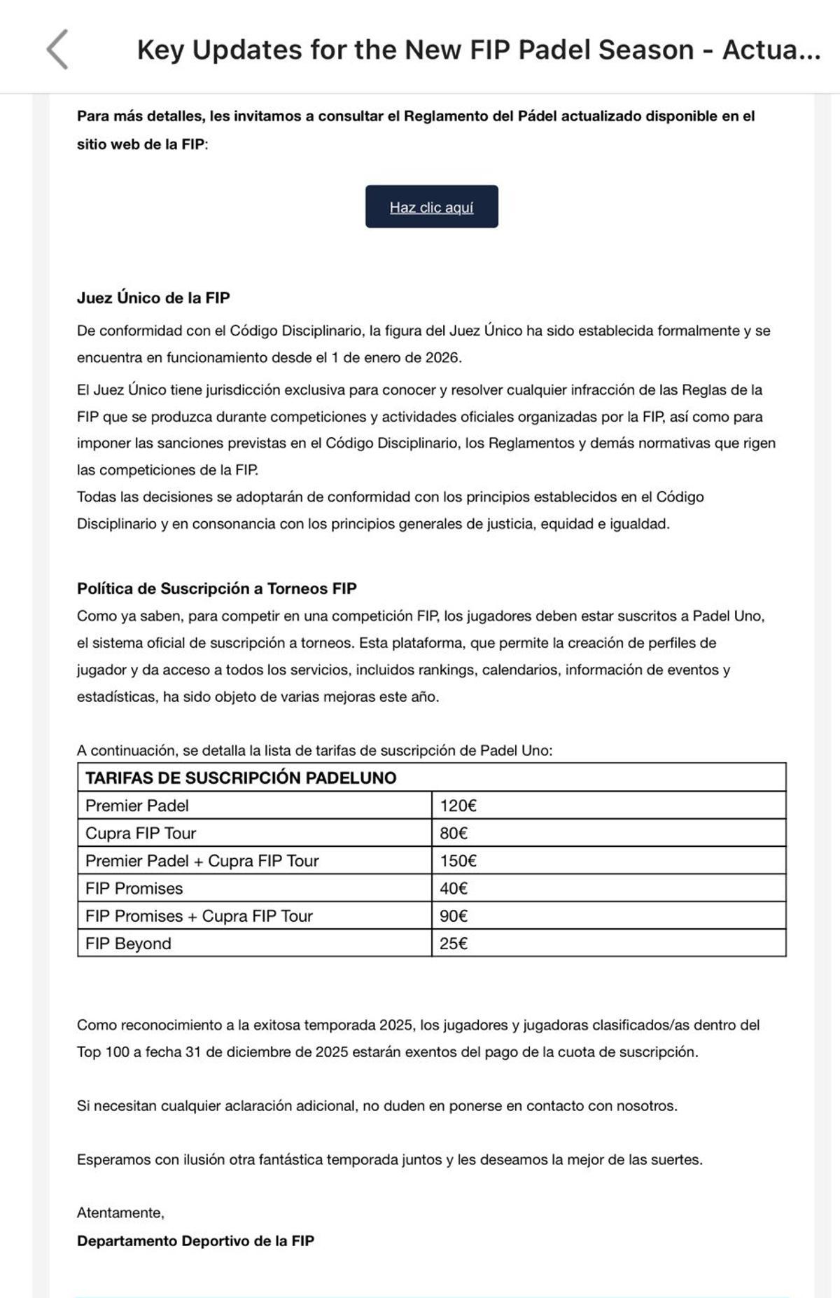 Las claves de la indignación de los jugadores de menos ranking con la FIP