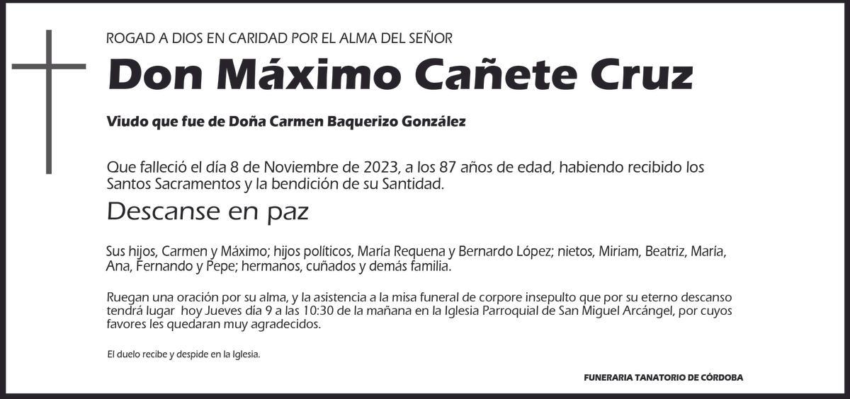 Máximo Cañete Cruz