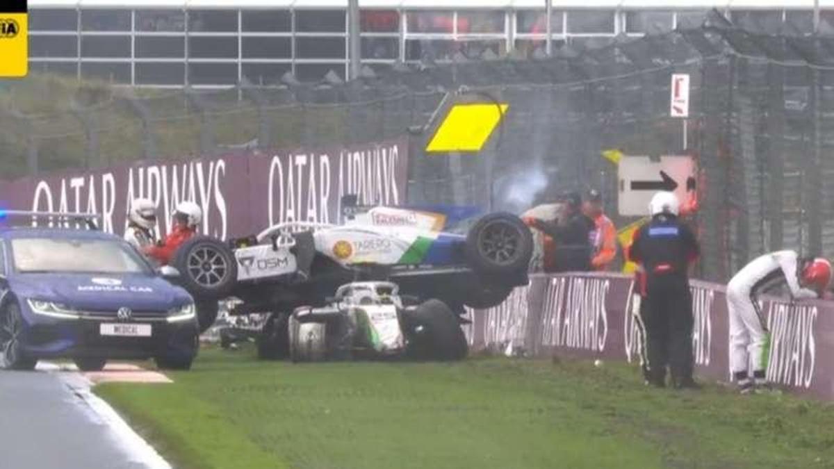 Escalofriante accidente de los dos coches del Campos Racing en Zandvoort