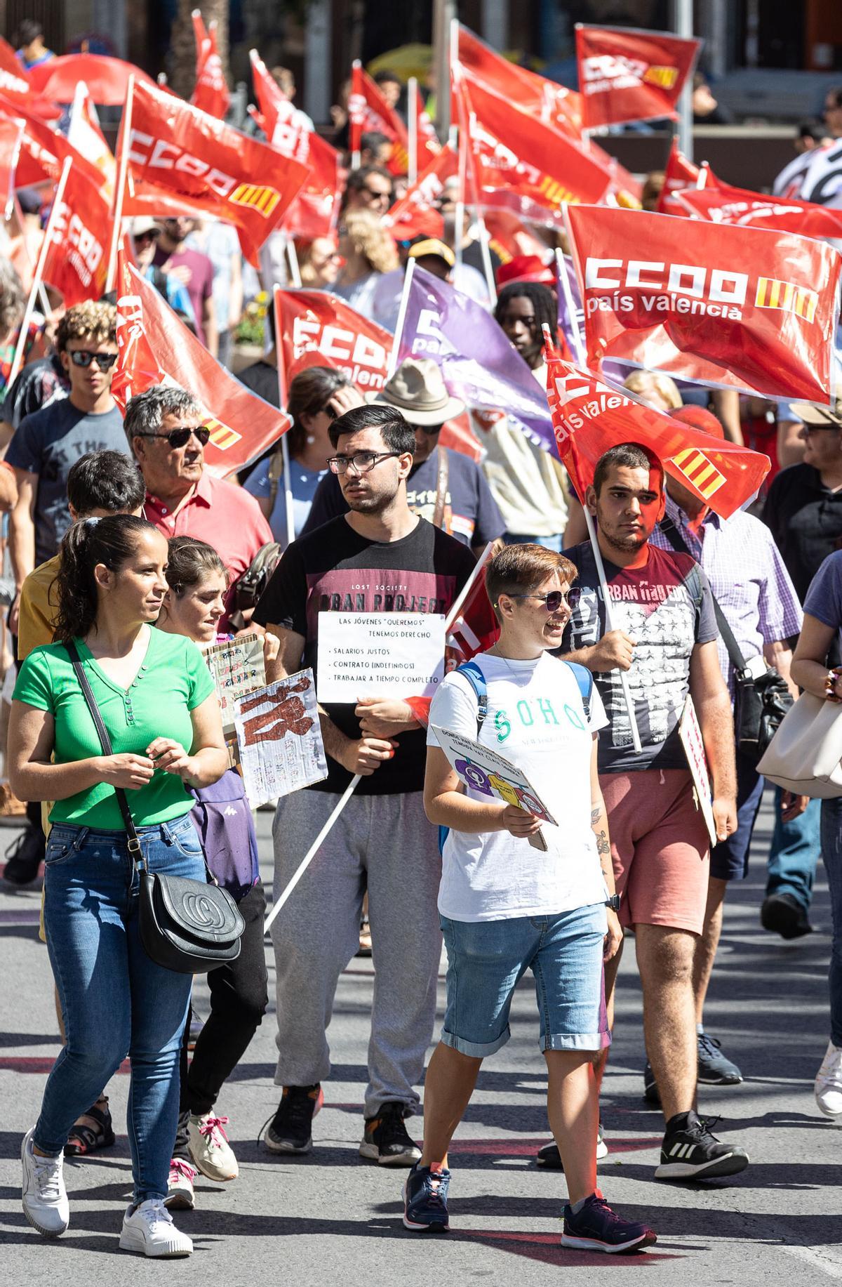 Manifestación del Primero de Mayo en Alicante