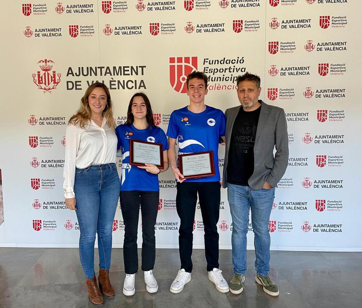 Noa Martín y Pablo Martínez, reconocidos por la FDM de Valencia