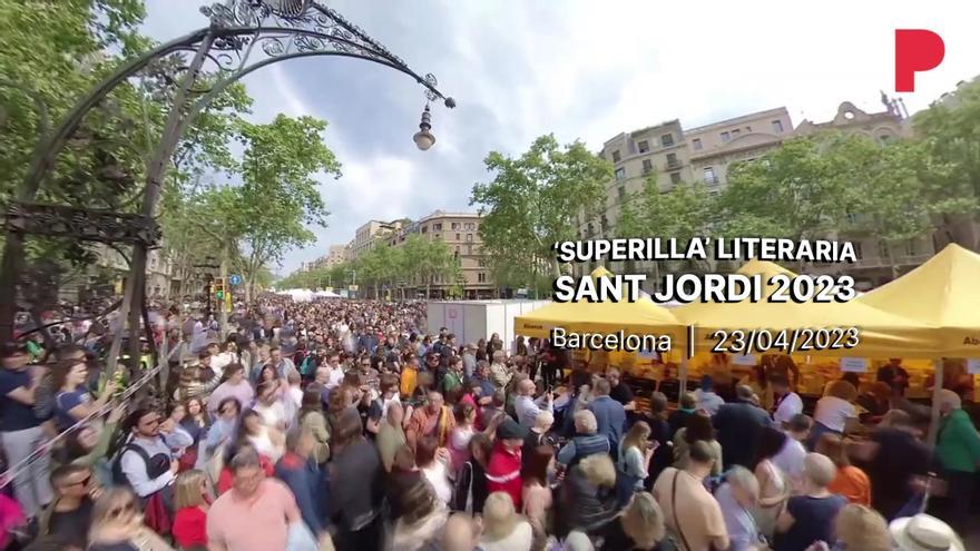 Sant Jordi en Barcelona: un recorrido en 360º | VÍDEO