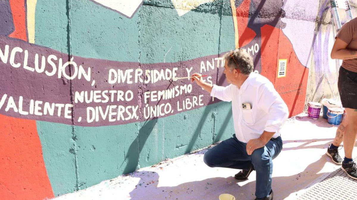 Un mural para defender la diversidad, la inclusión y el antirracismo