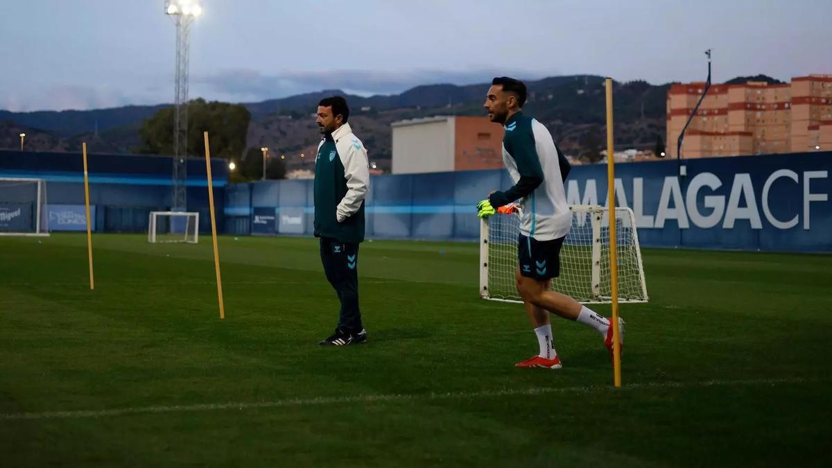 MÁLAGA CF | Brasanac y Juanpe, al margen en una sesión dirigida por Acejo