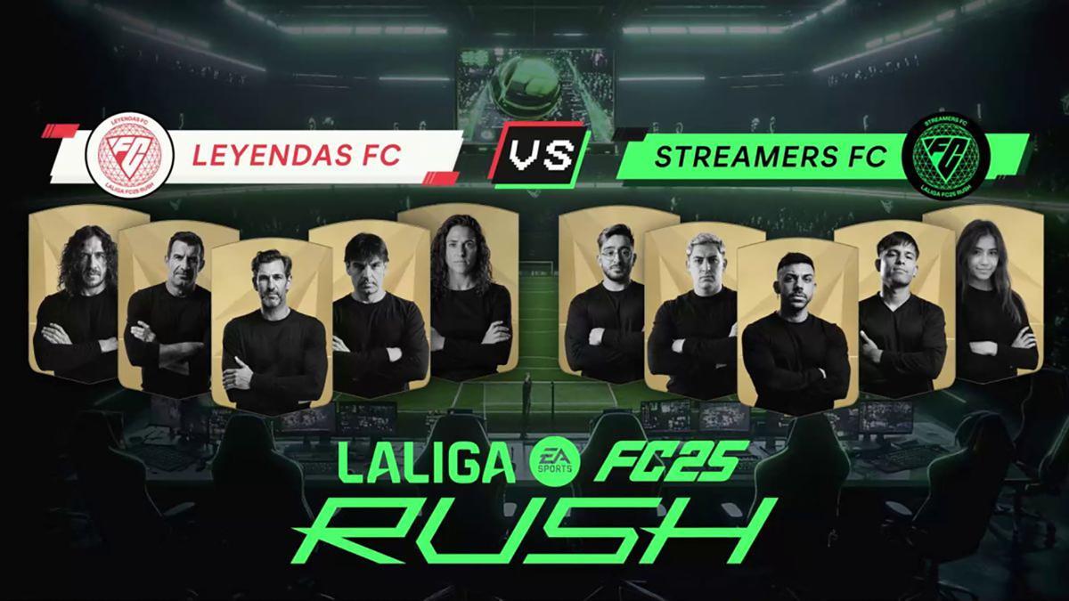 Leyendas vs Streamers: LALIGA EA SPORTS X FC 25 RUSH, en directo