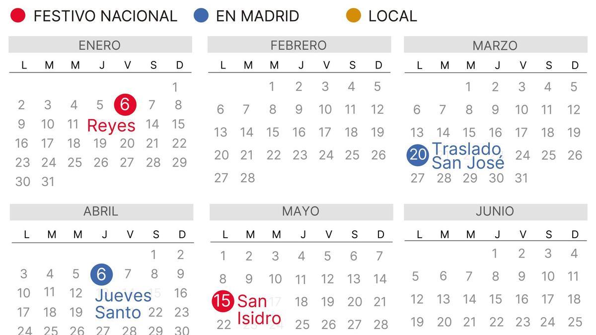 CALENDARIO laboral MADRID 2023 (con todos los FESTIVOS)