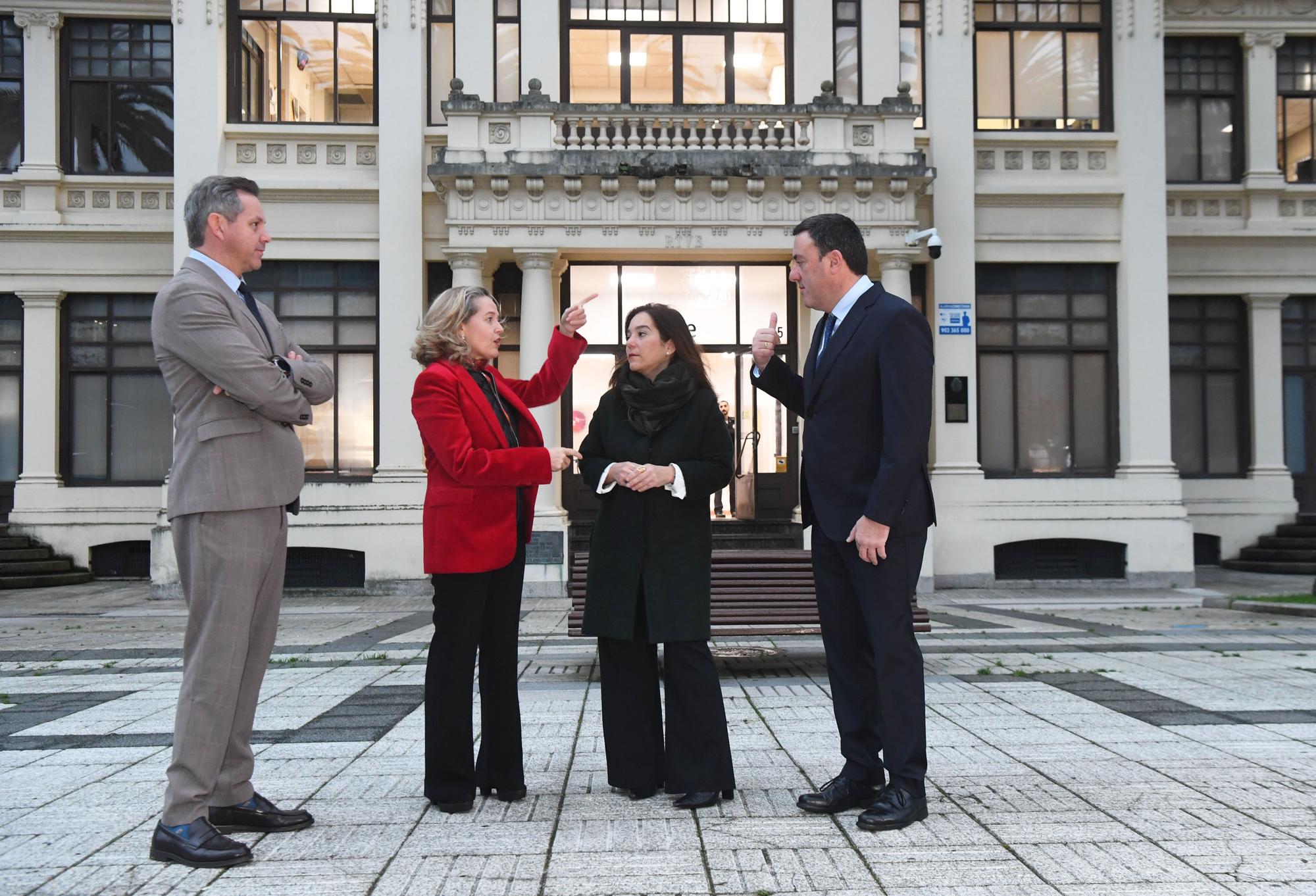 Nadia Calviño, en A Coruña tras la elección de la ciudad para albergar ...
