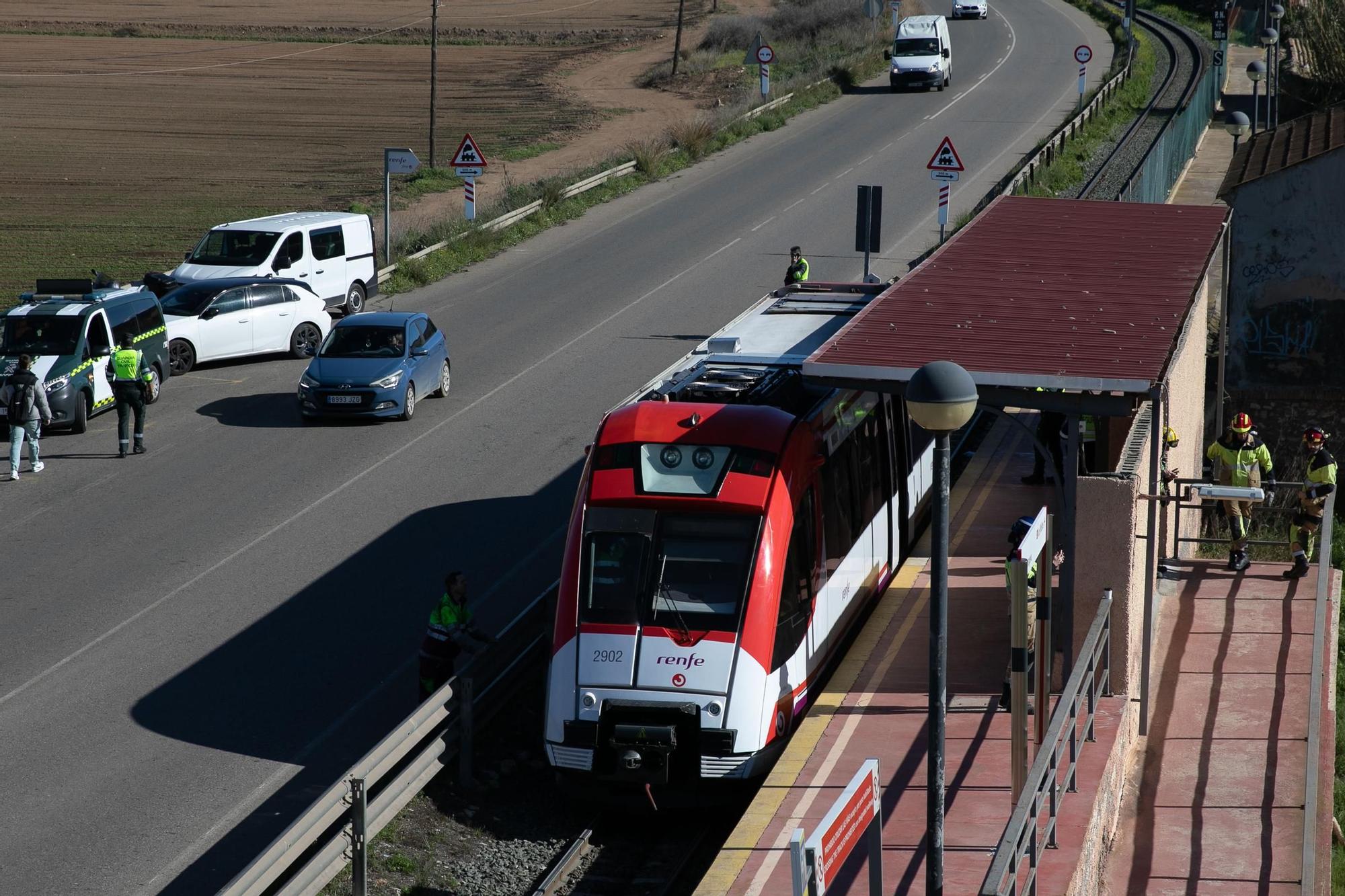 Las imágenes del tren accidentado en Cartagena tras el choque con una ...