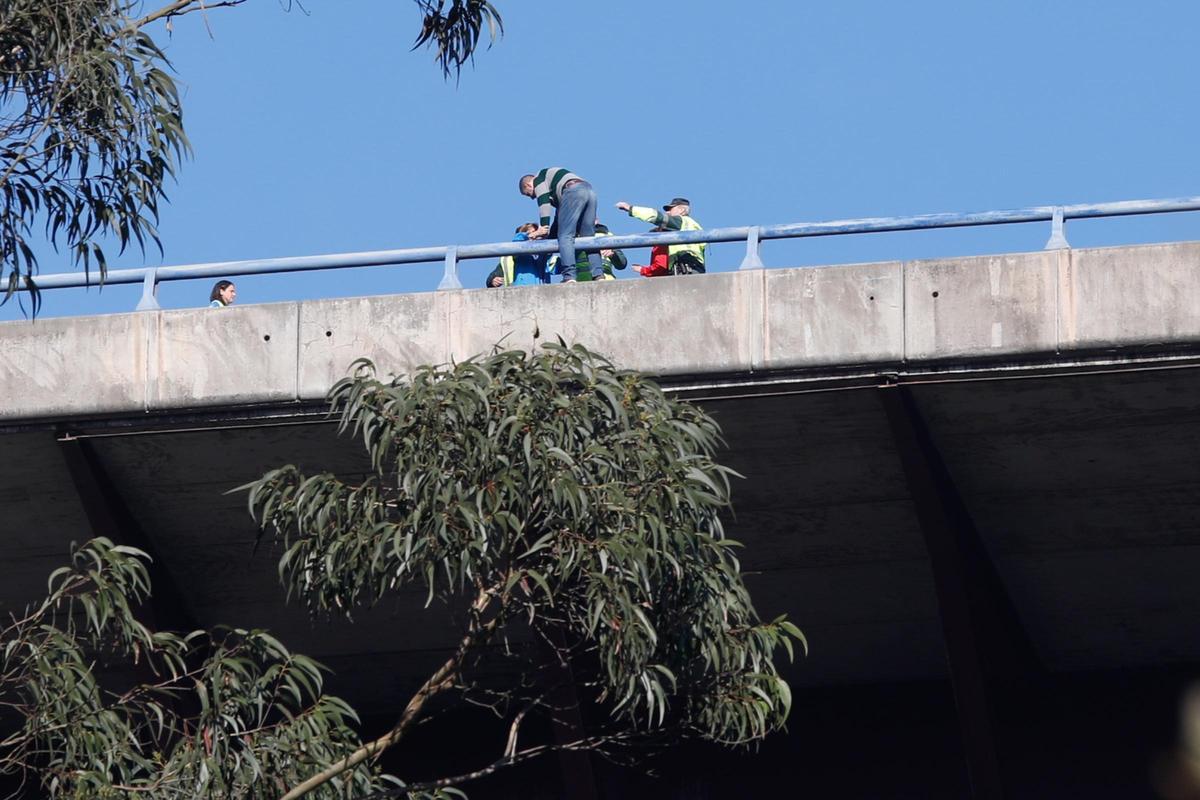 Rescatan a un hombre que intentaba precipitarse por el viaducto de la ...