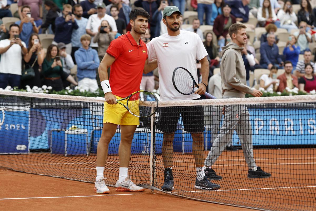 Tenis en los Juegos Olímpicos: Carlos Alcaraz - Hady Habib, en imágenes