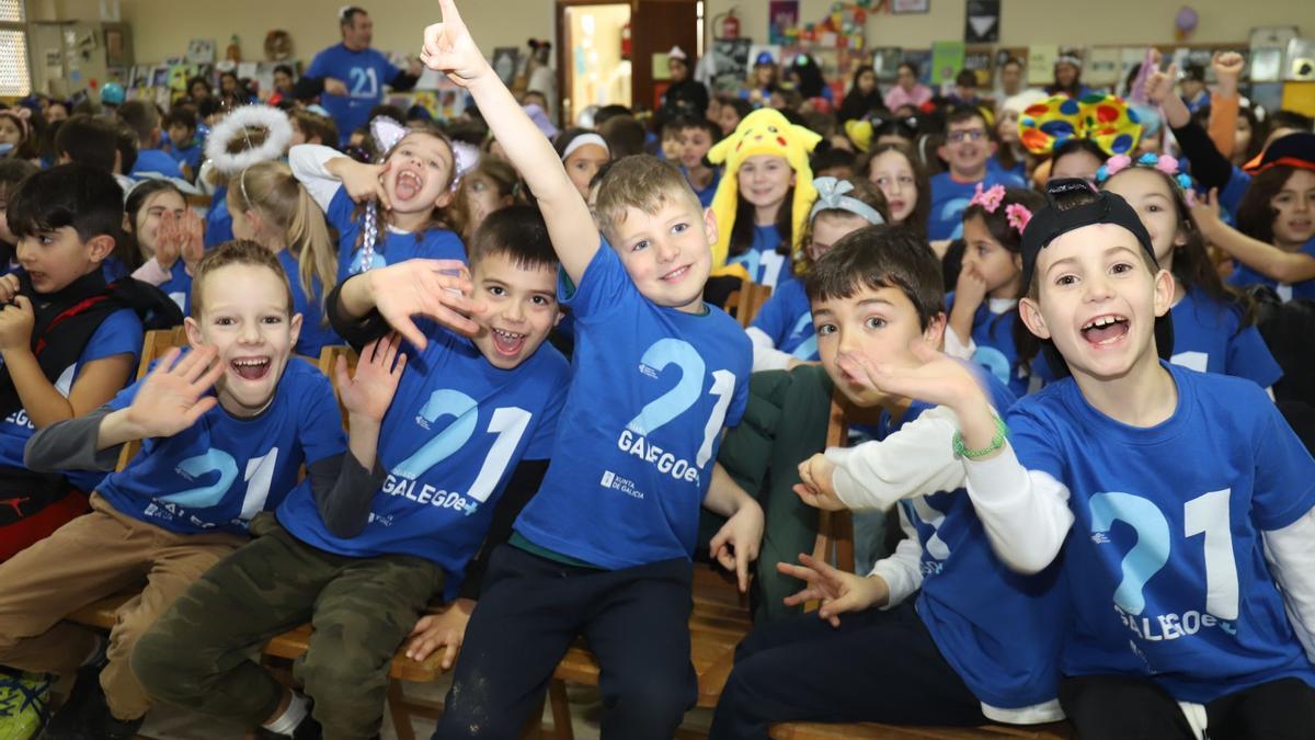 O CEIP da Ramallosa acolleu a clausura do programa 21 días co galego e