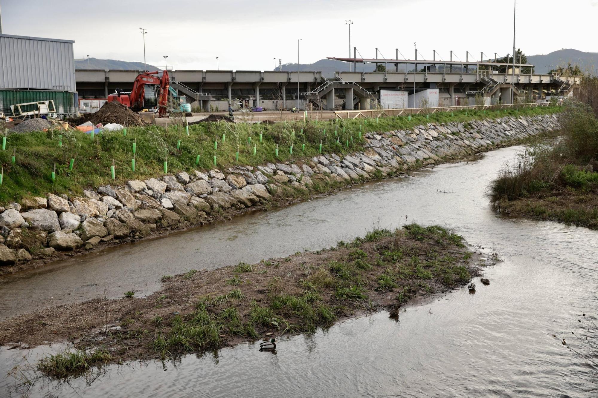El avance de las obras de renaturalización del río Piles, en imágenes
