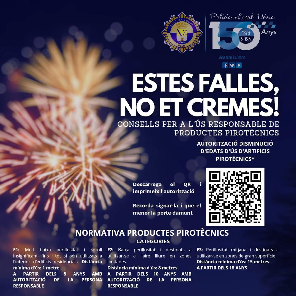 FALLAS EN DÉNIA | Uso responsable de los petardos y calles cortadas