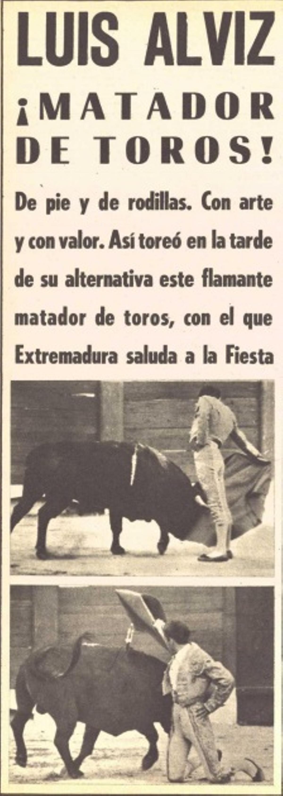 Galería | Luis Alviz Cerro, un torero de Cáceres - El Periódico Extremadura